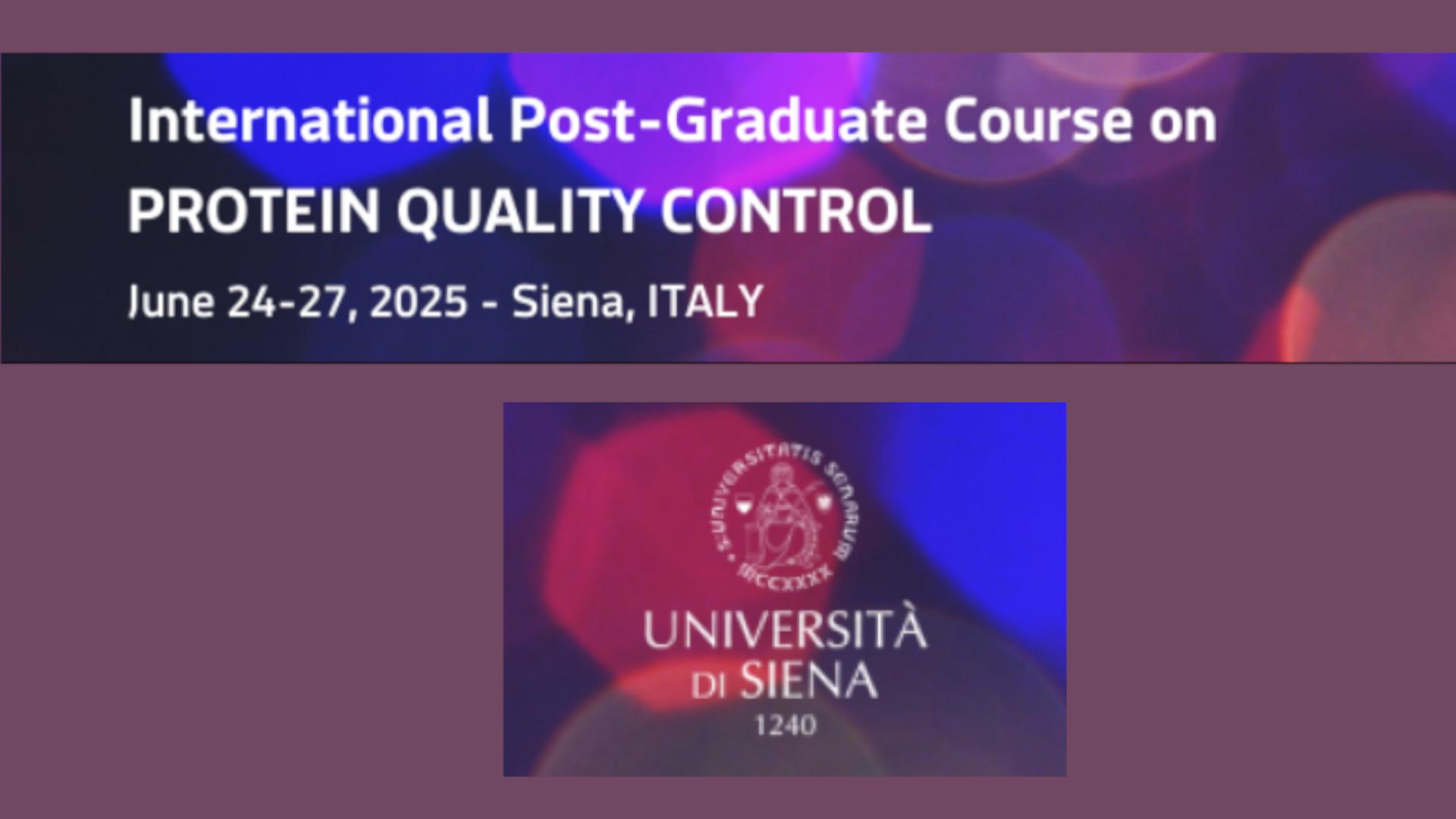 International post-graduate course on Protein Quality Control ...